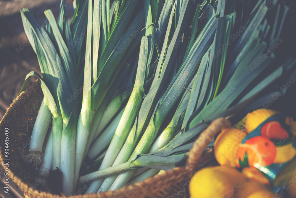 Organic fresh agricultural product at farmer market. Autumn organic ...