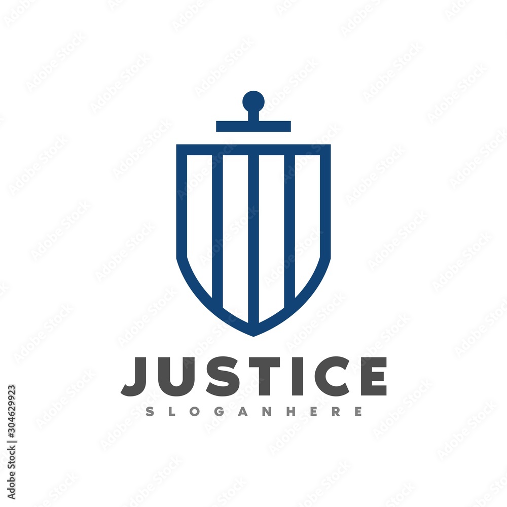 sword and legal scales logo, icon and template Stock Vector | Adobe Stock