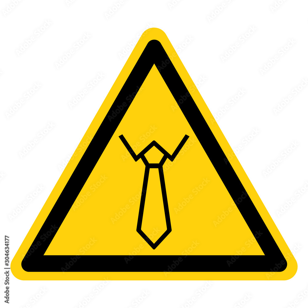 Warning No Neckties Symbol Sign, Vector Illustration, Isolate On White ...