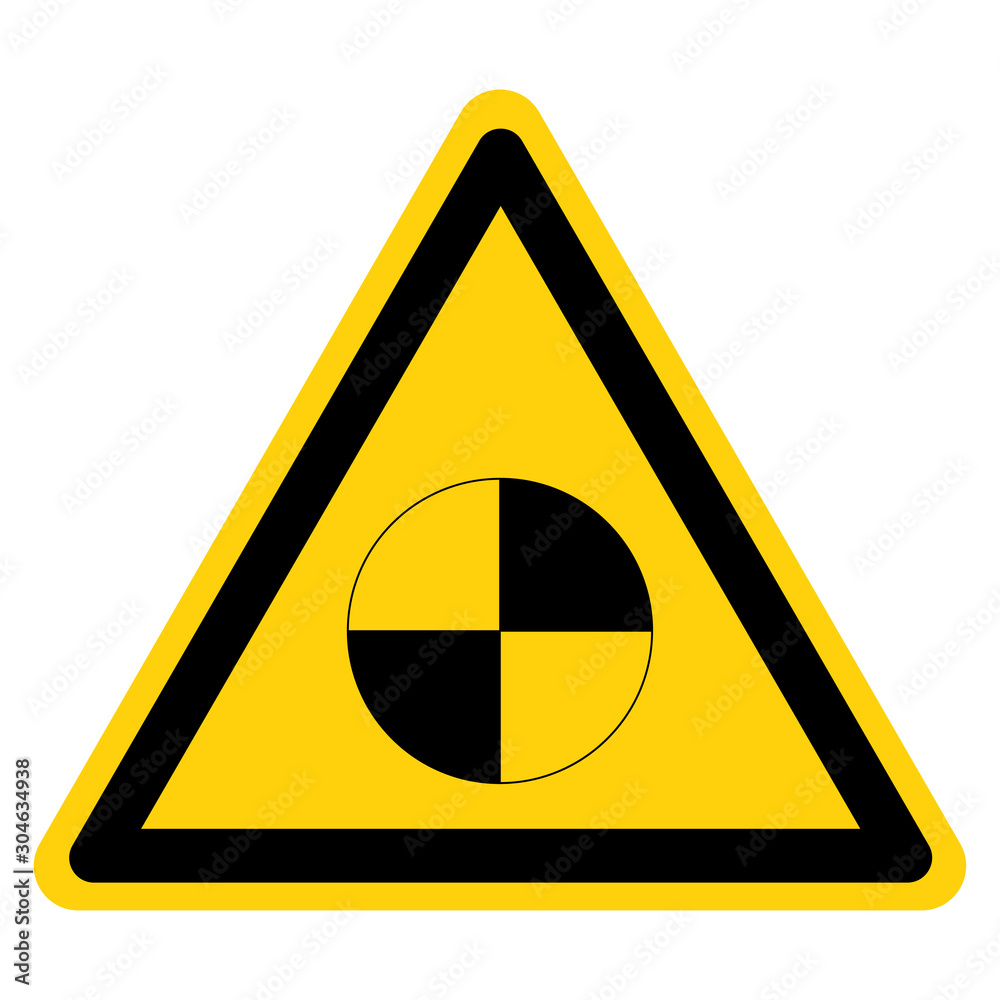 Warning Center Of Gravity Symbol Sign, Vector Illustration, Isolate On ...