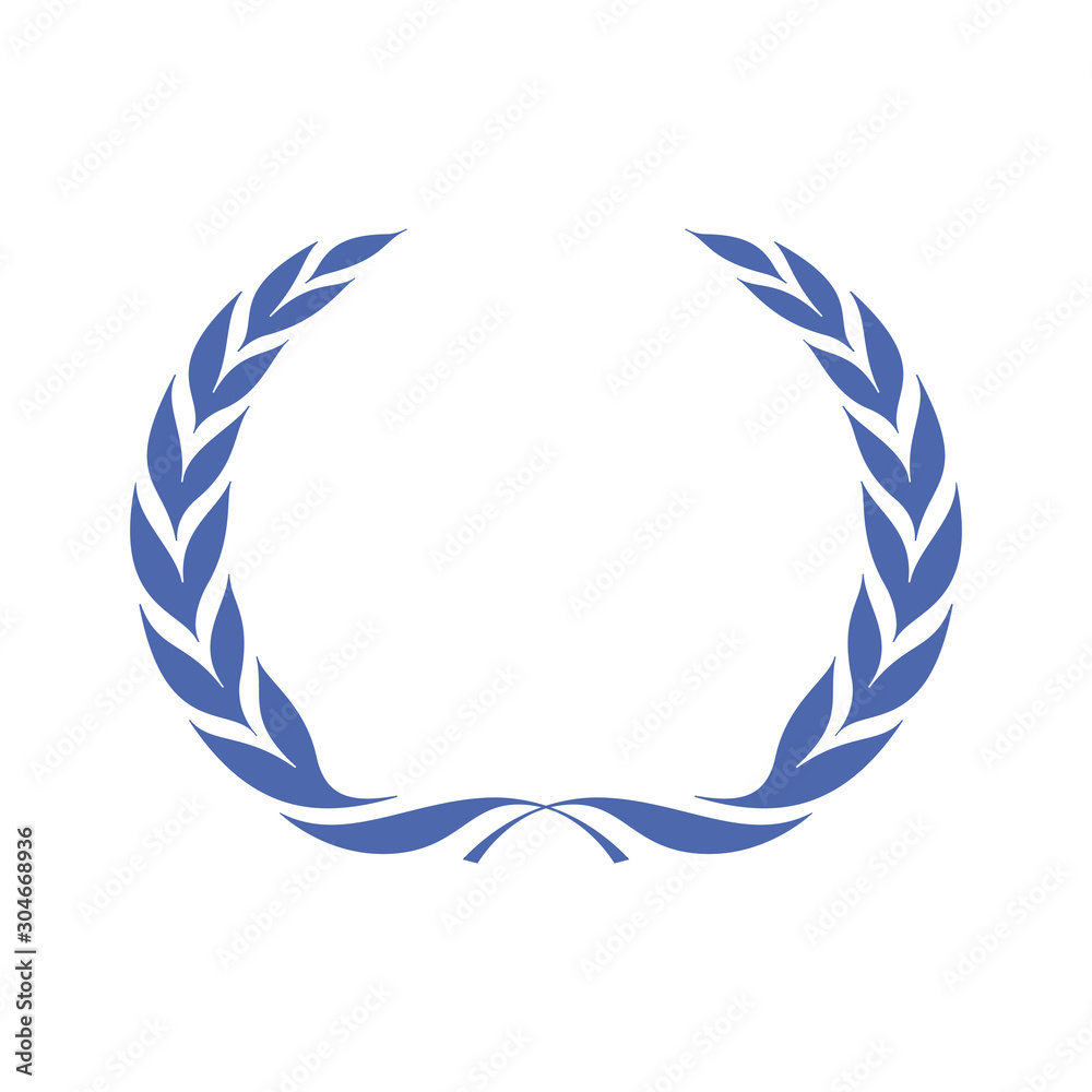 Laurel wreath icon. Emblem made of laurel branches. Laurel leaves ...