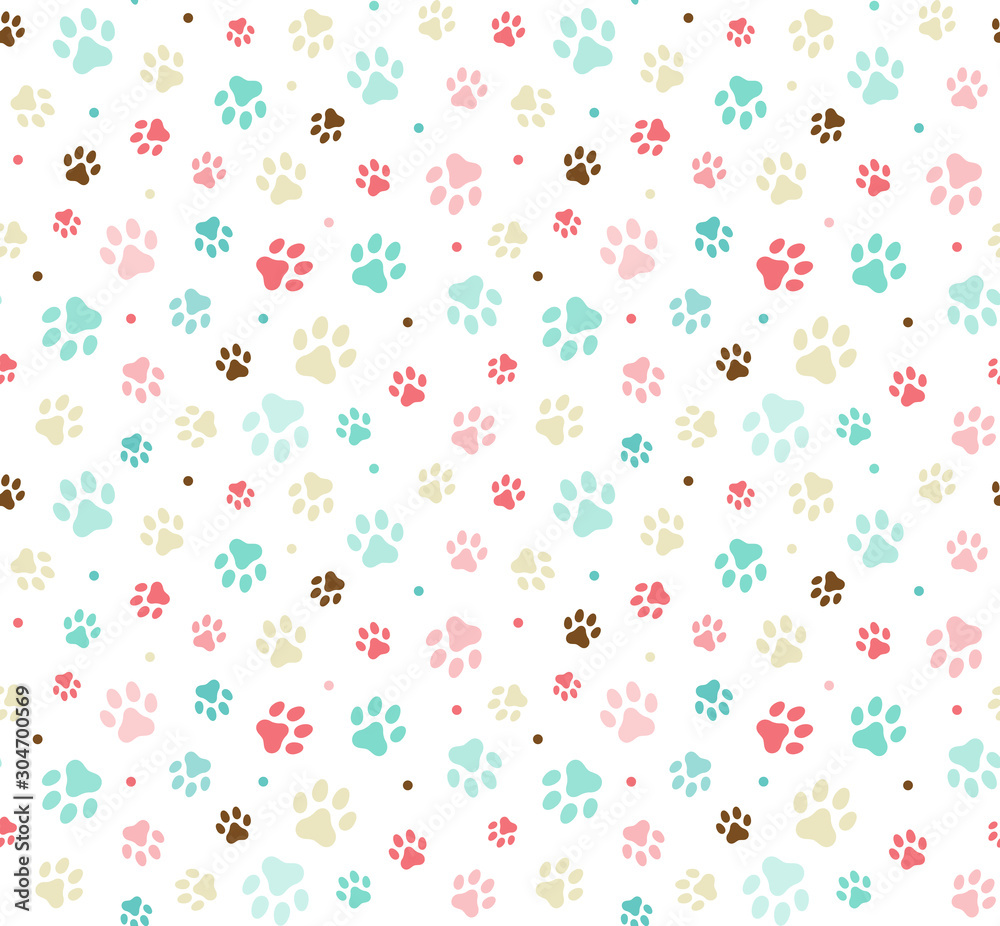 Dog Paw Print Background