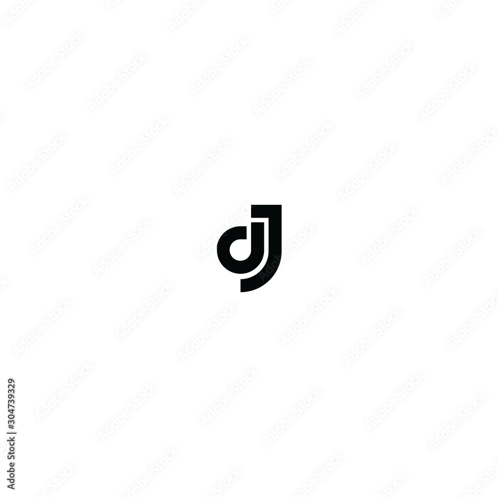DJ JD logo initial letter design Stock Vector | Adobe Stock