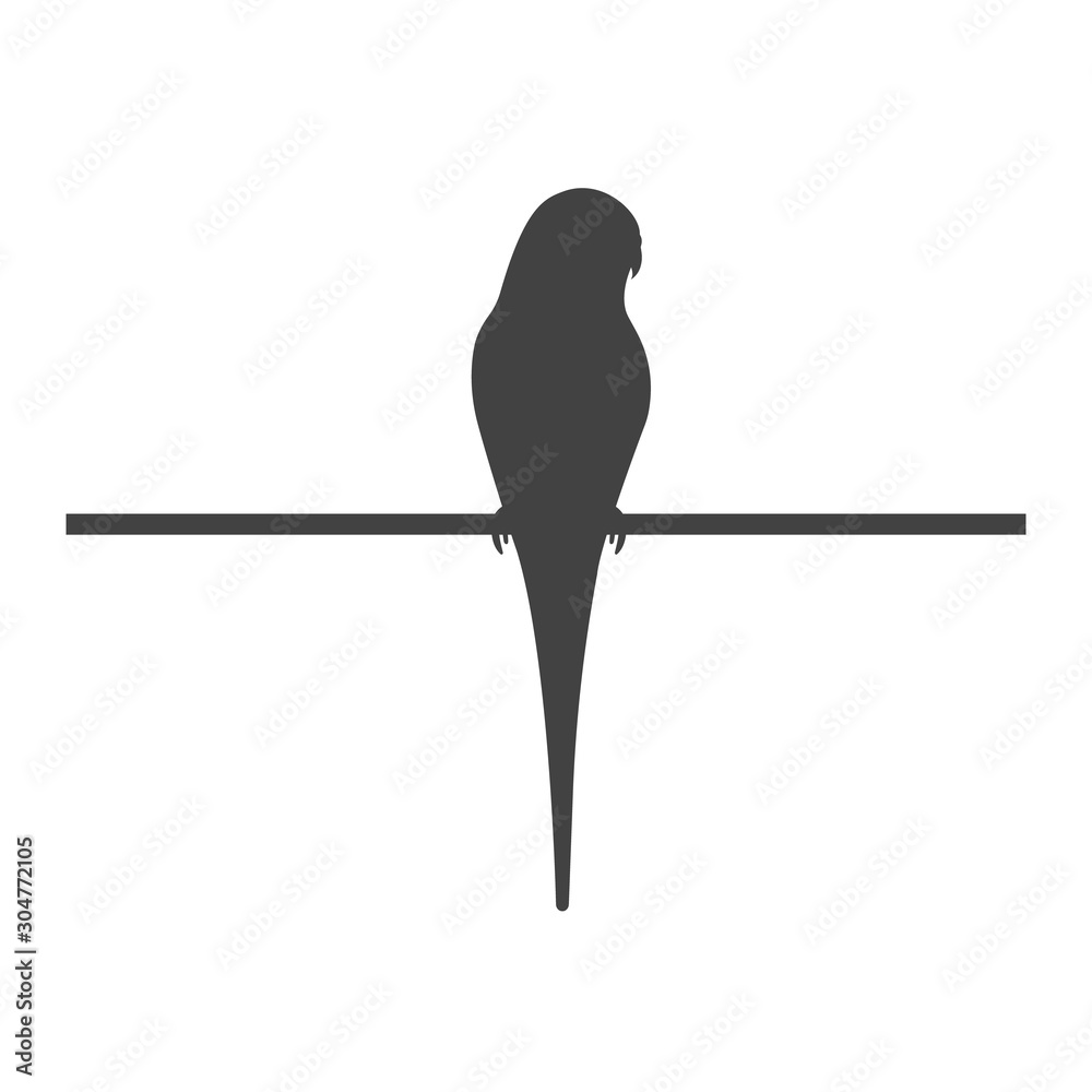 Photo & Art Print Budgerigar icon - Budgie, parakeet - vector ...