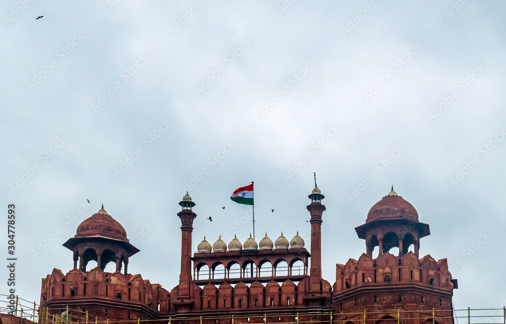 Red Fort, Delhi, India- a view from a different angle Stock Photo ...