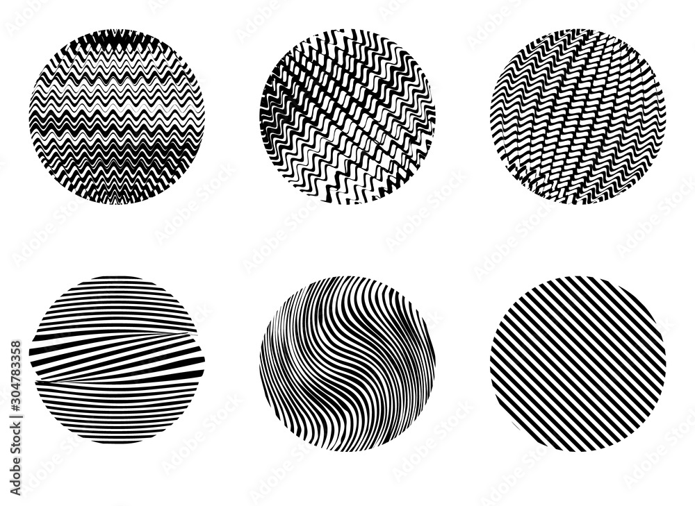 distorted lines in circles. template or background for any purpouse ...