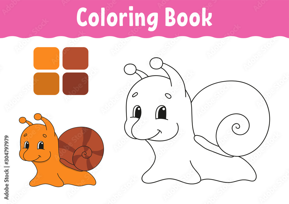 Coloring book for kids. Cheerful character. Vector illustration. Cute ...