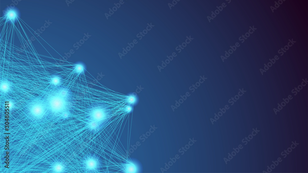 Artificial Intelligence Background Ai Neural Network On Gradinet