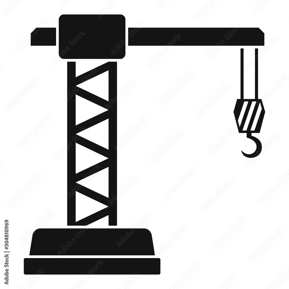 Crane icon. Simple illustration of crane vector icon for web design ...
