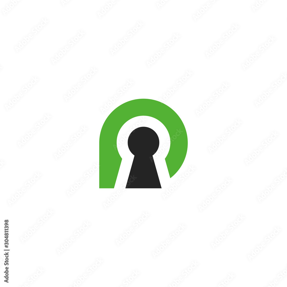 Letter P with key holder logo vector Stock Vector | Adobe Stock