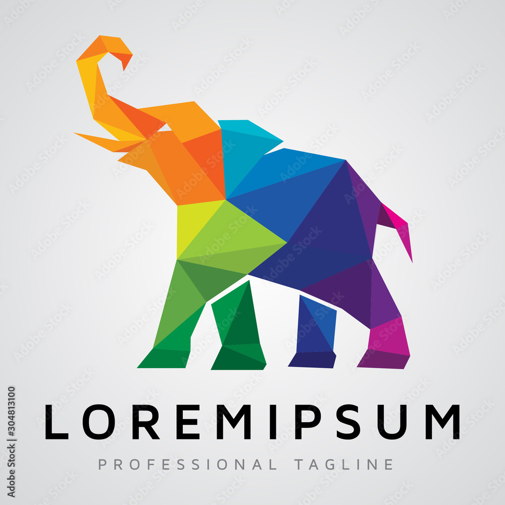 polygonal eagle logo design template vector Stock Vector | Adobe Stock