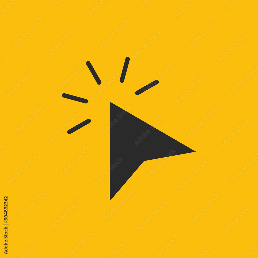 Click logo. Click here button. Yellow black vector background. Vector ...
