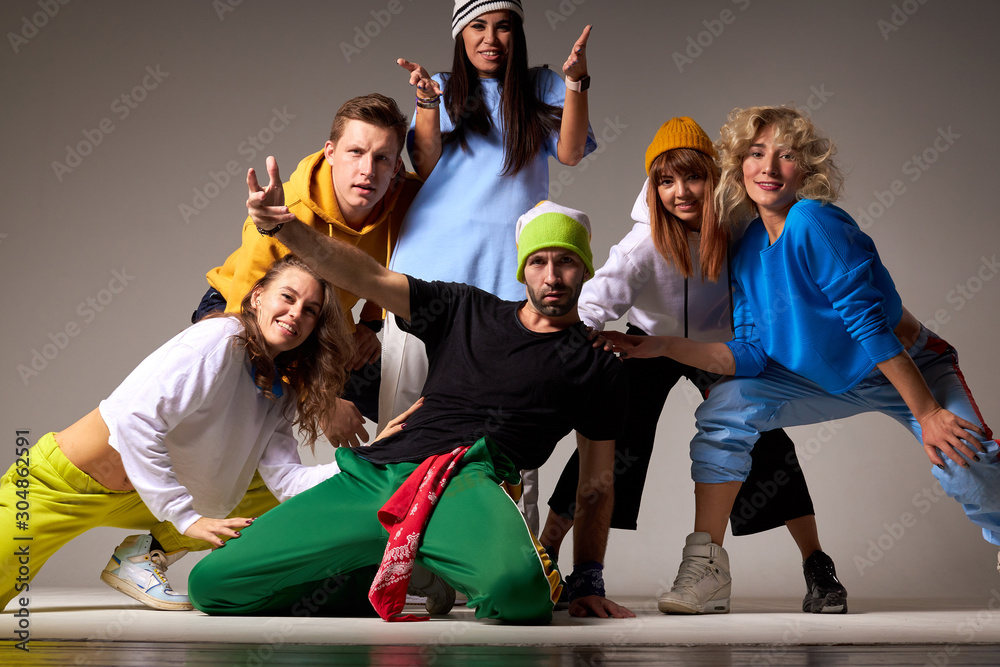 Hip Hop Dance Group Poses