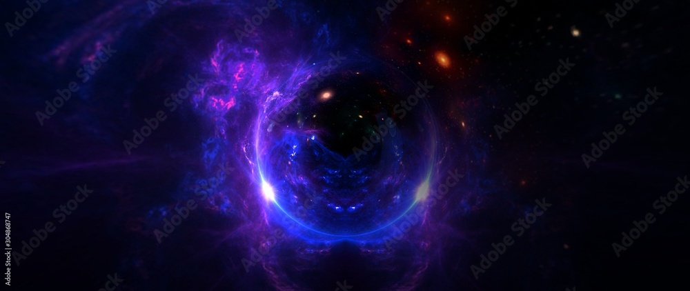 black hole, science fiction wallpaper. Beauty of deep space. Colorful ...