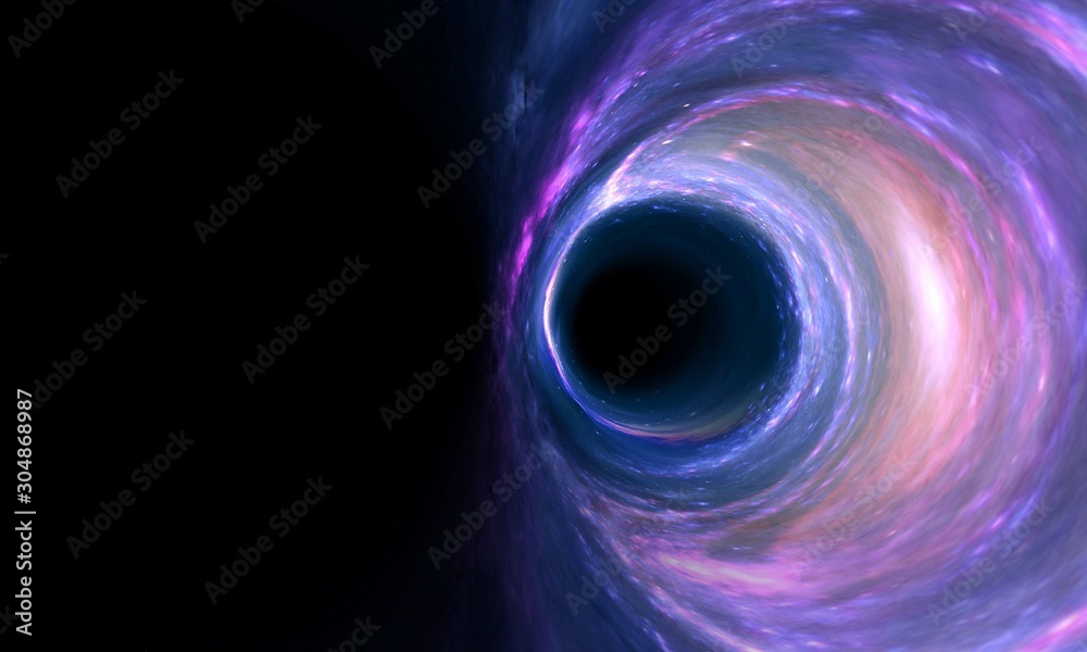 black hole, science fiction wallpaper. Beauty of deep space. Colorful ...