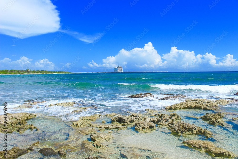 Playa mahahual, mahahual beach, costa maya, mahahual Stock Photo ...