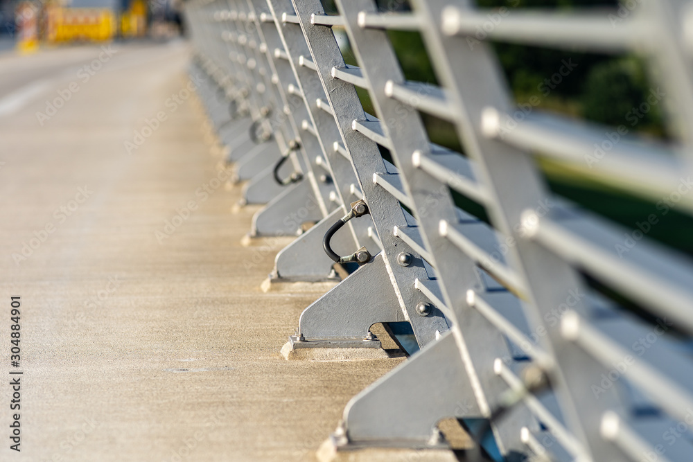 Dresden Waldschloesschen bridge railing earthing system grey sidewalk ...