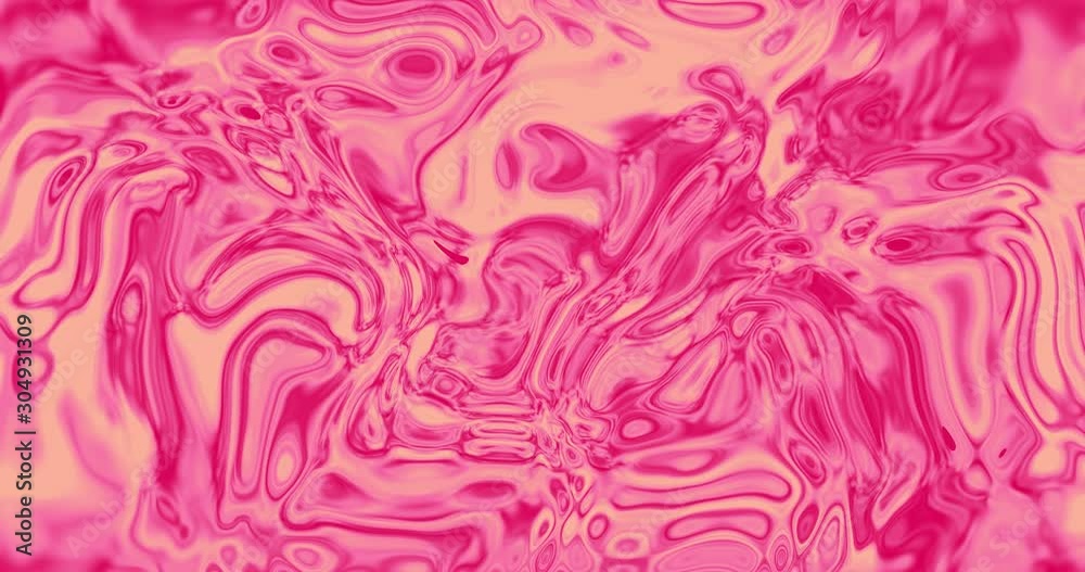 Liquid metal waving marble texture moving background. Animated hologram ...