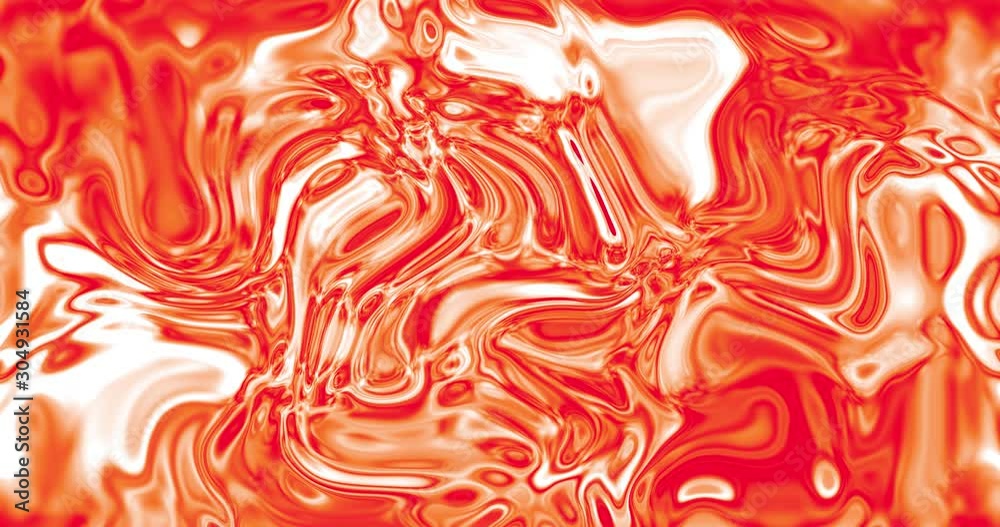 Liquid metal waving marble texture moving background. Animated hologram ...