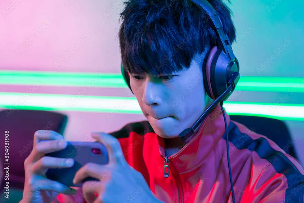 esport gamer play mobile game Stock Photo | Adobe Stock