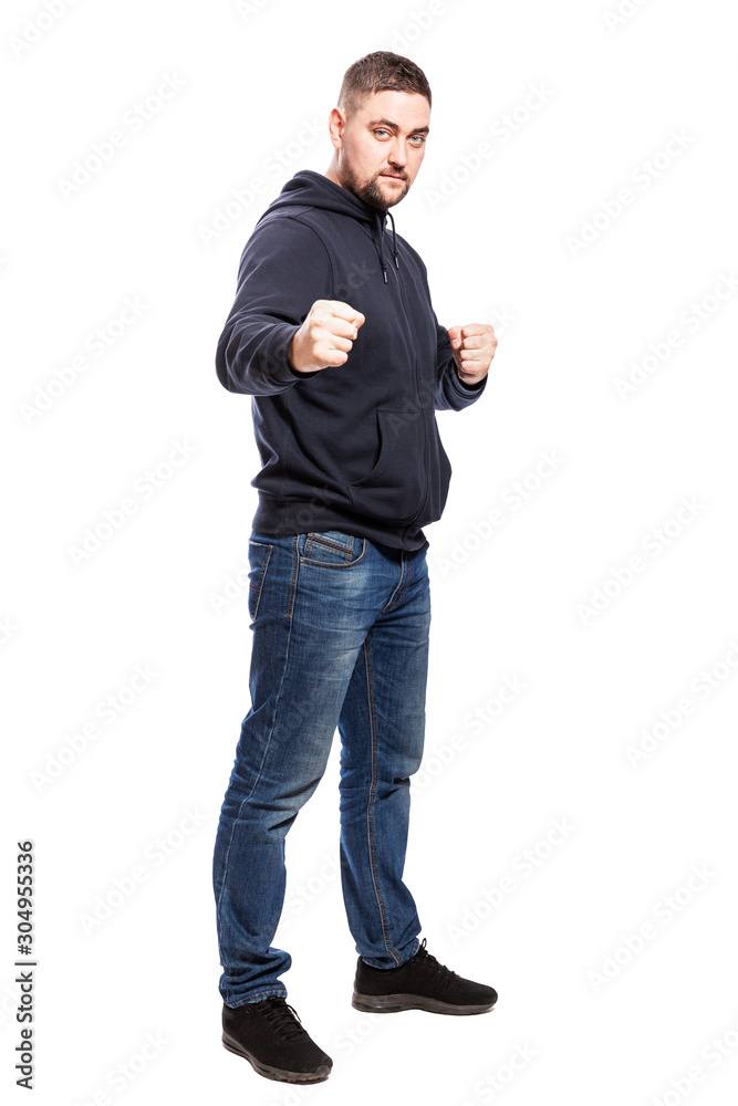 Man Fighting Stance