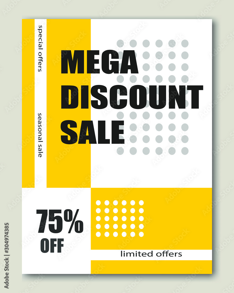 Story template for mega discount sale 75%, special offer. Template with ...