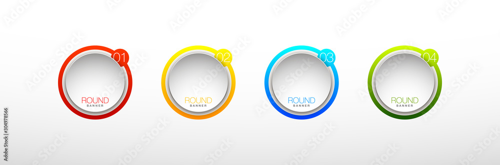 4 components chart make up something. Modern business circle ...