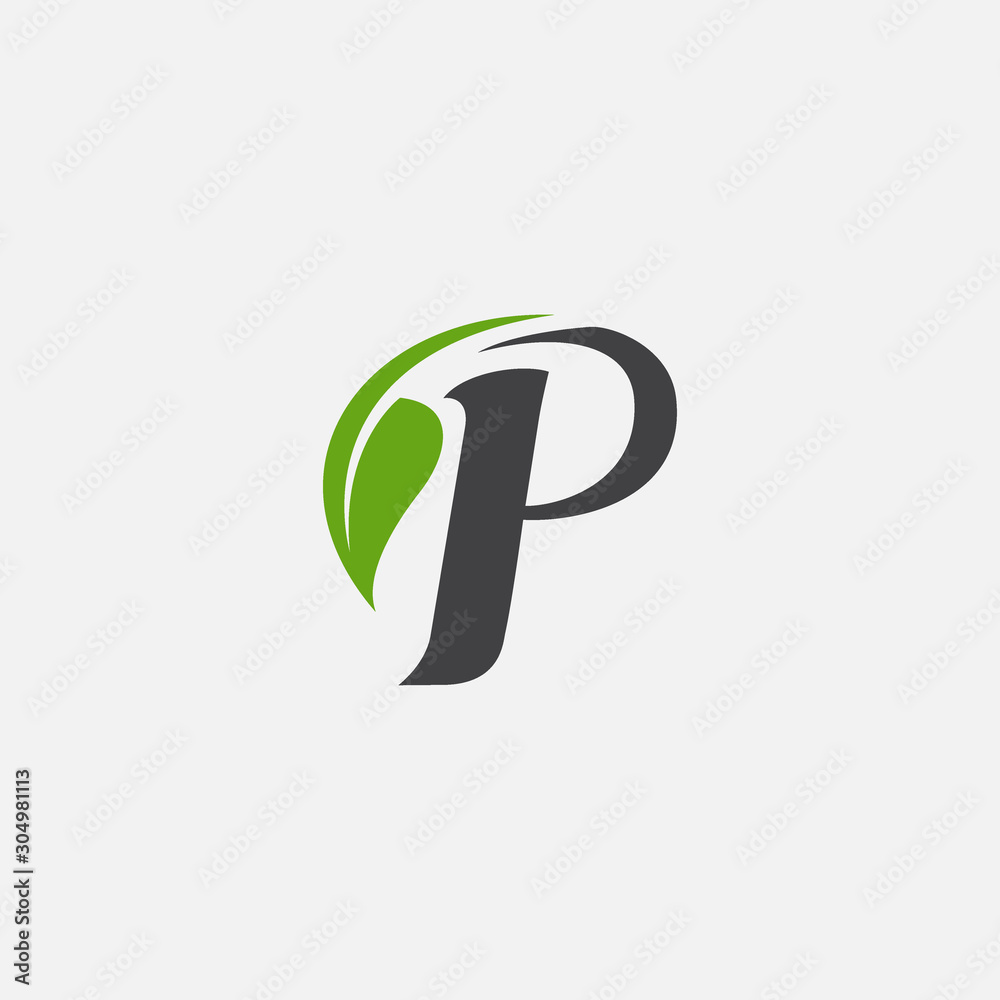 Vector green alphabet eco logo with leaves, Green Eco Alphabet Vector ...