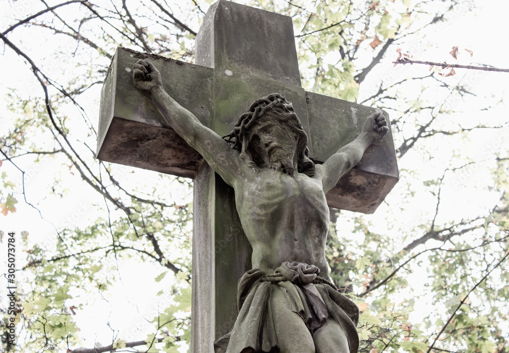 Poster Jesus Christ crucified on the cross. Death and suffering – Wall Art | UkPosters