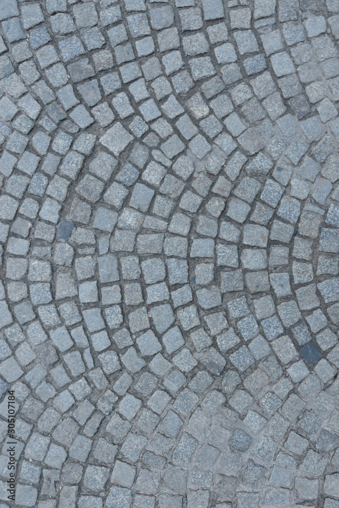 Road of paving stones background texture. Grey cobblestone texture ...