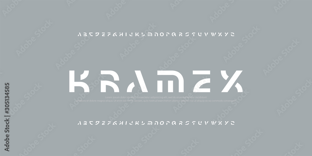 Abstract modern alphabet fonts. Typography electronic digital game ...