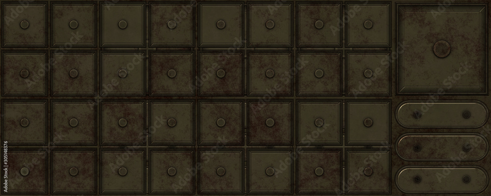 Rusty drawers metal cabinet texture background Stock Illustration ...