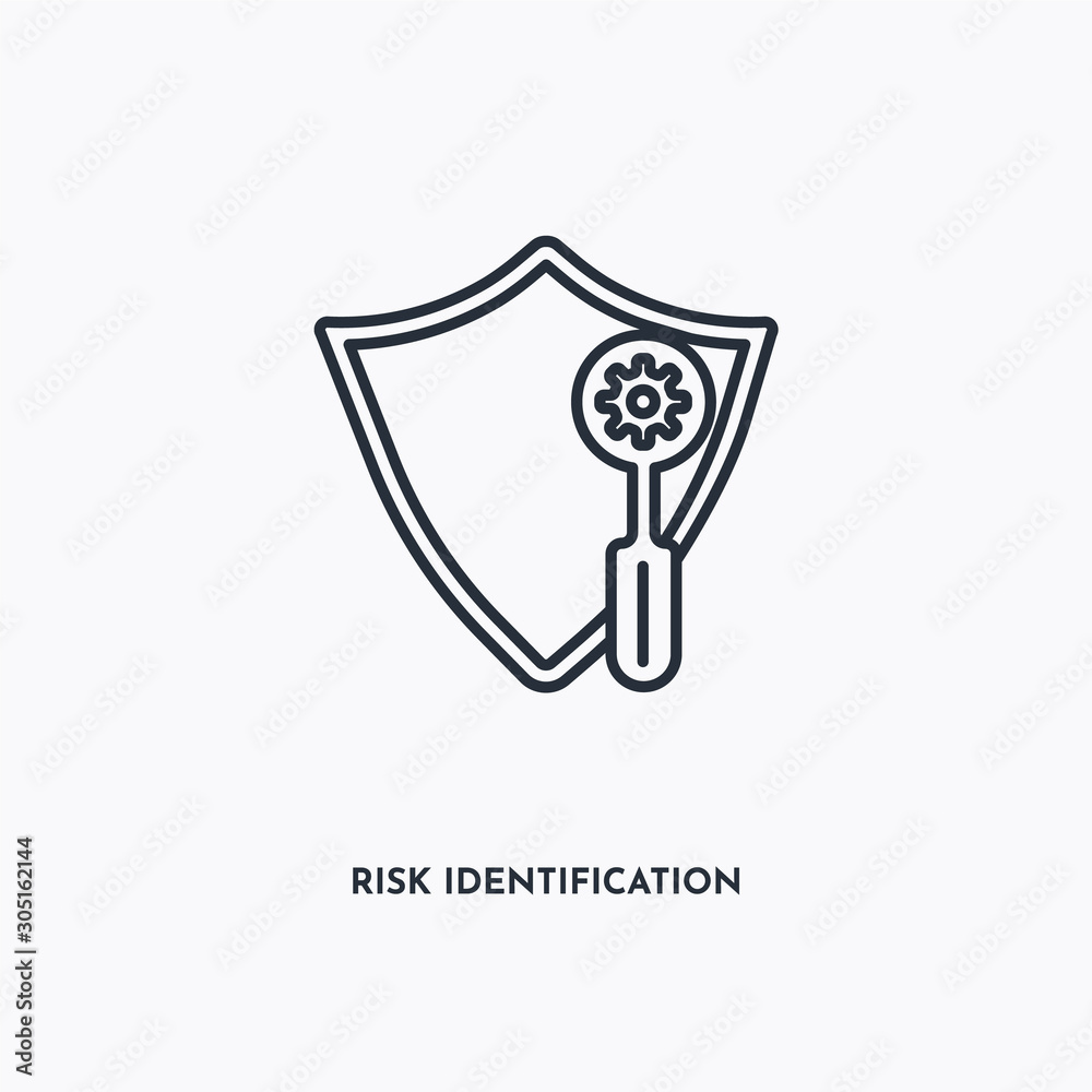 Risk Identification outline icon. Simple linear element illustration ...
