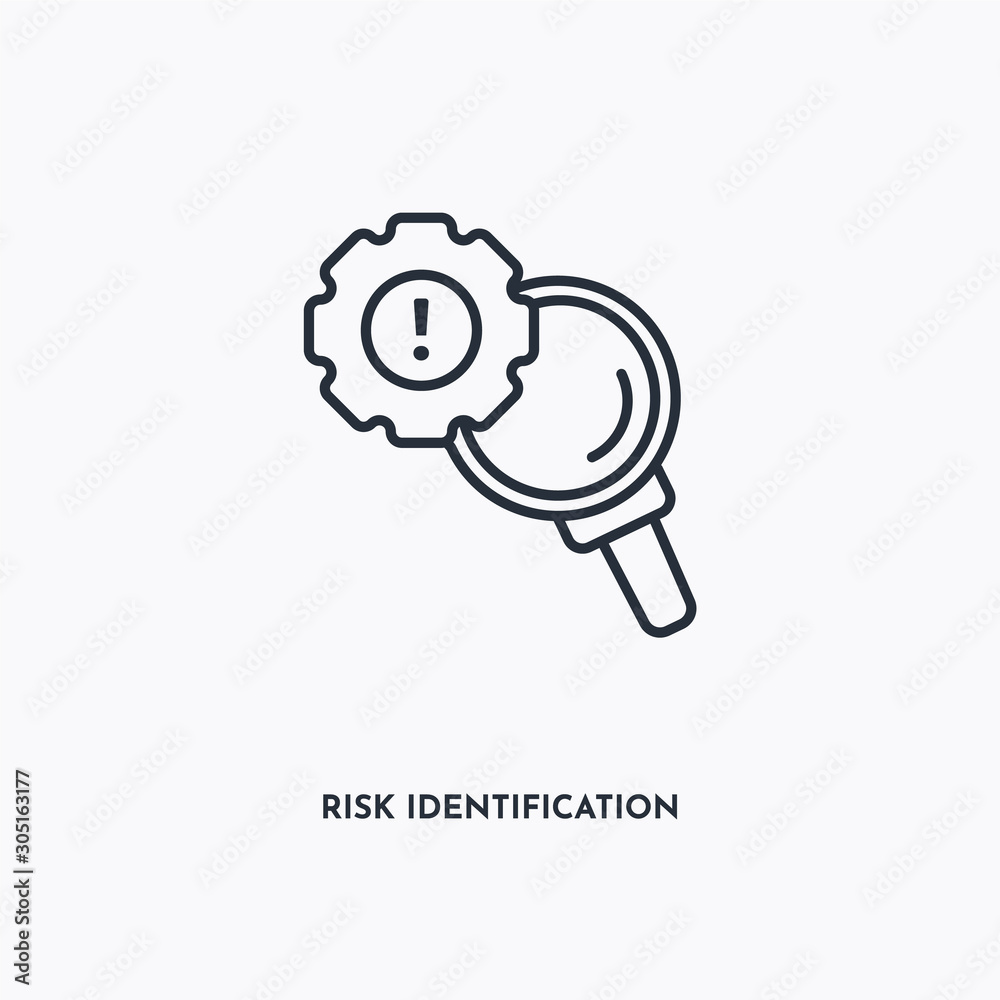 Risk Identification outline icon. Simple linear element illustration ...