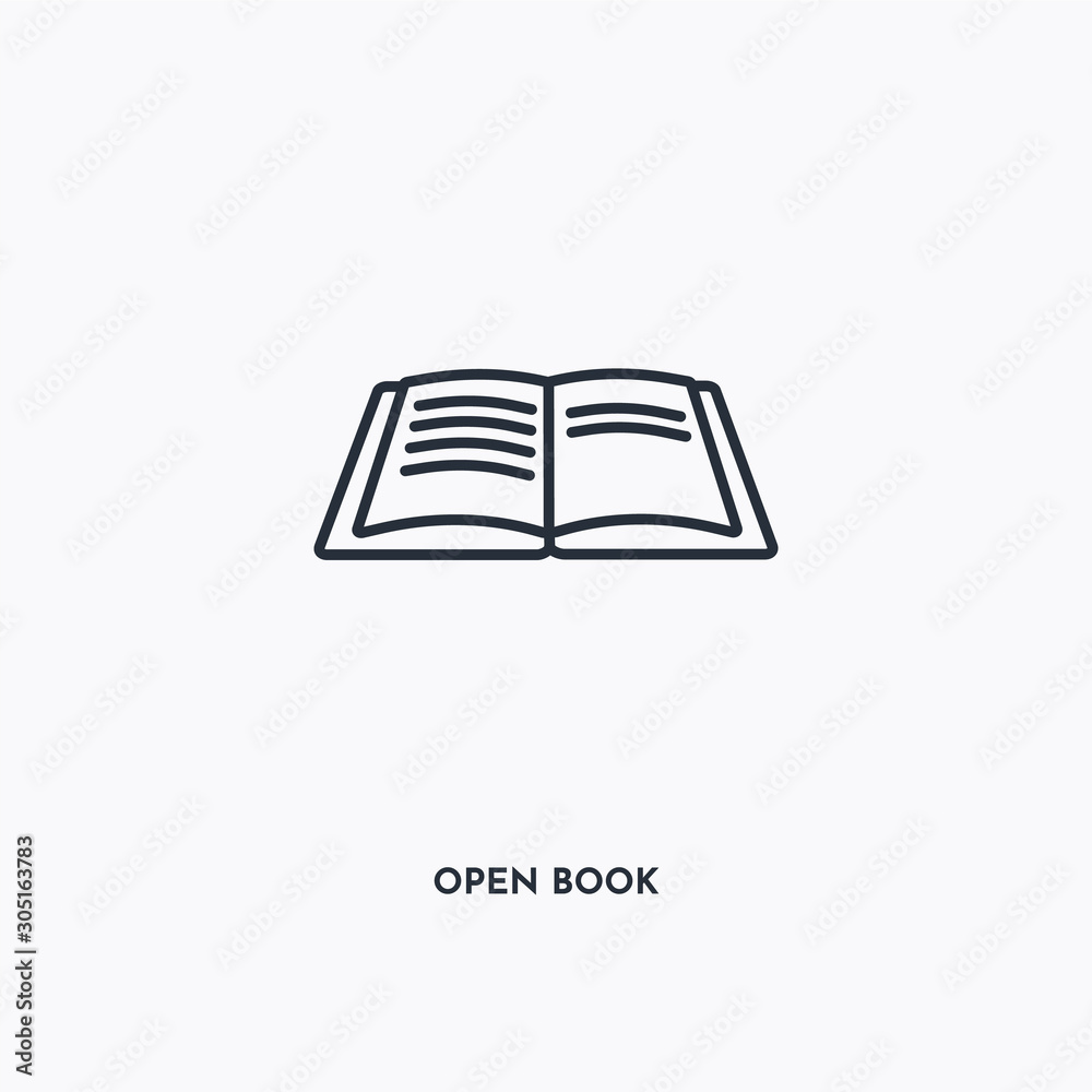 Simple Open Book Icon