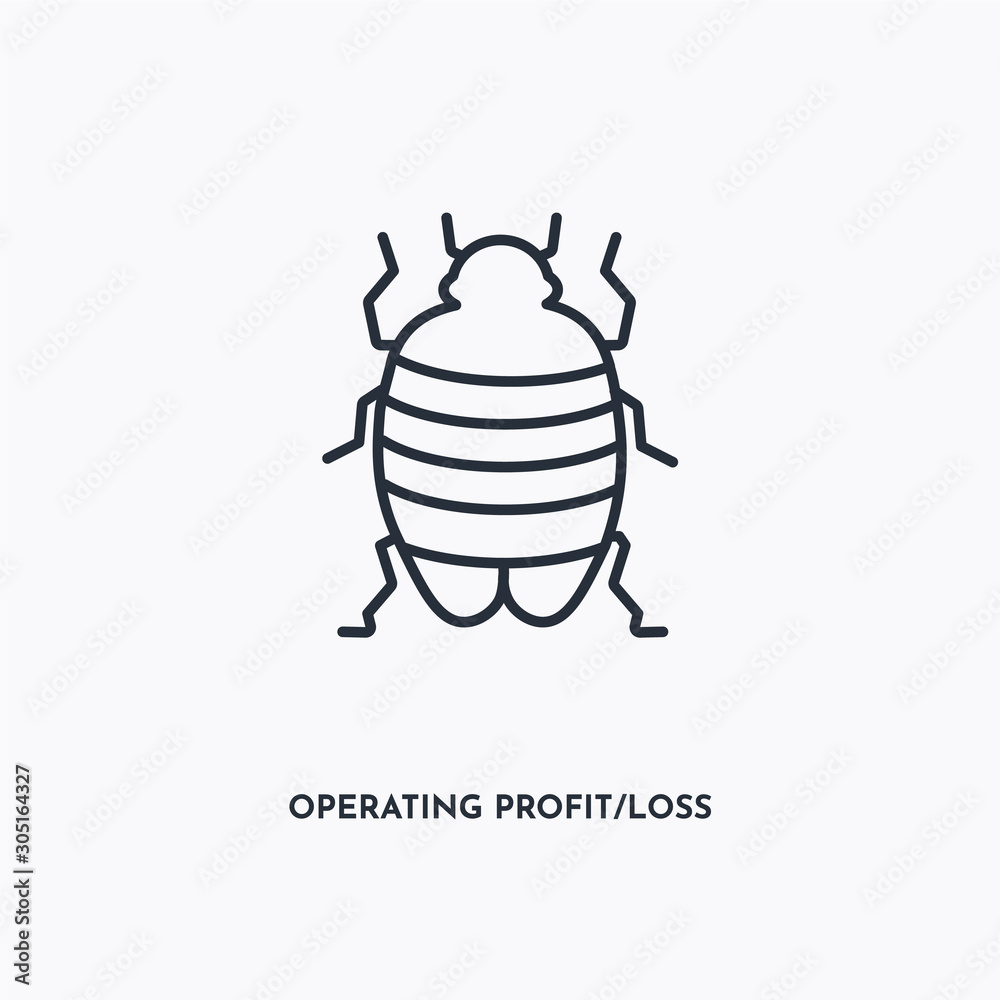 Operating profit/loss outline icon. Simple linear element illustration ...