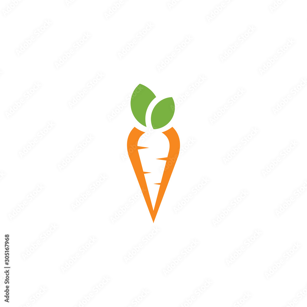 unique carrot logo vector template Stock Vector | Adobe Stock