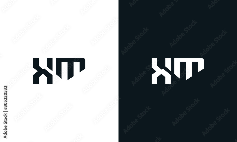 Modern abstract letter XM logo. This logo icon incorporate with two ...
