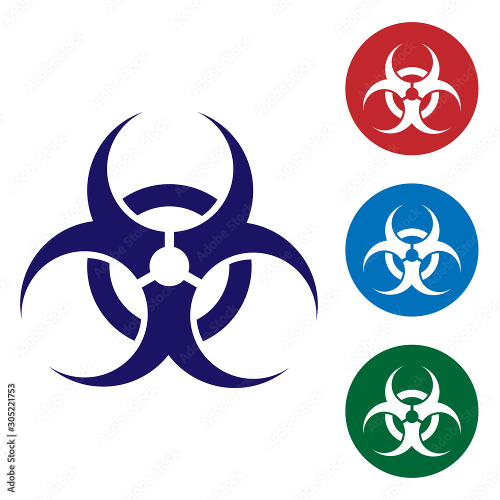 Blue Biohazard Symbol