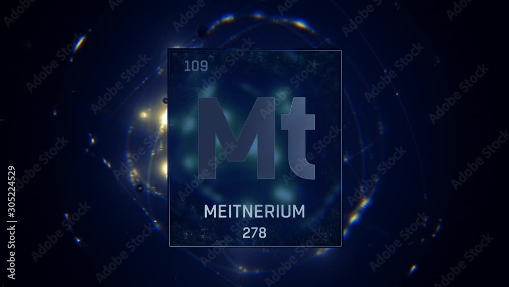 Video Stock Meitnerium as Element 109 of the Periodic Table. Seamlessly ...