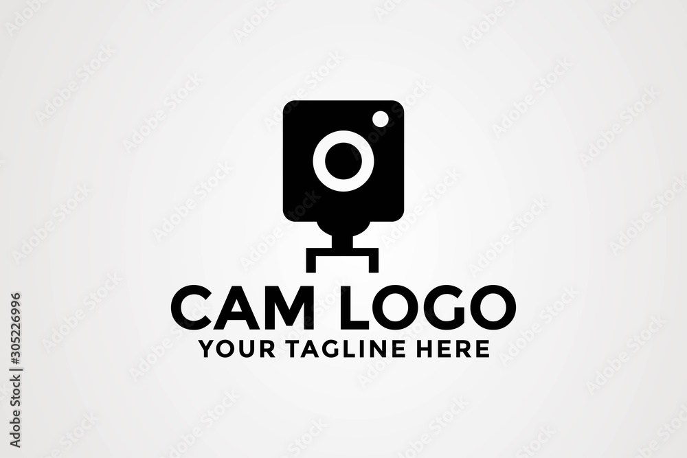Cam Security Logo design, cam logo template vector Stock Vector | Adobe ...