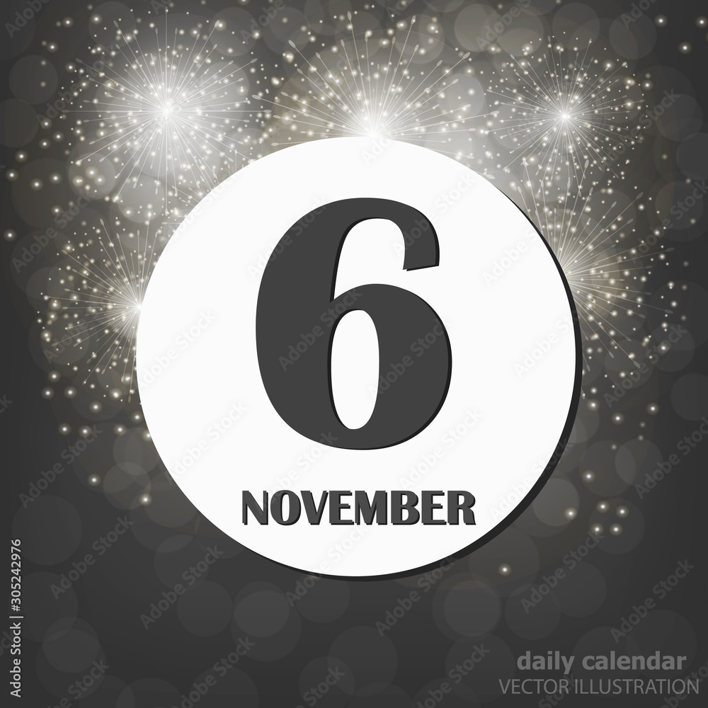 November 6 icon. For planning important day. Banner for holidays and ...