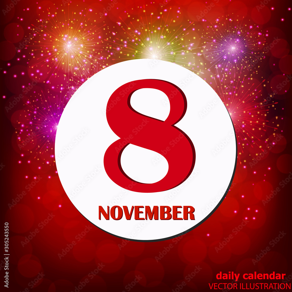 November 8 icon. For planning important day. Banner for holidays and ...