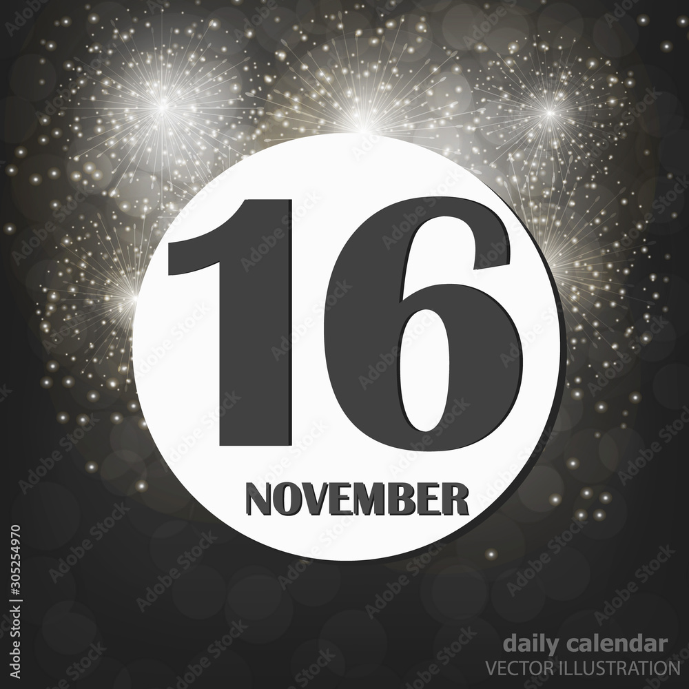 November 16 icon. For planning important day. Banner for holidays and ...