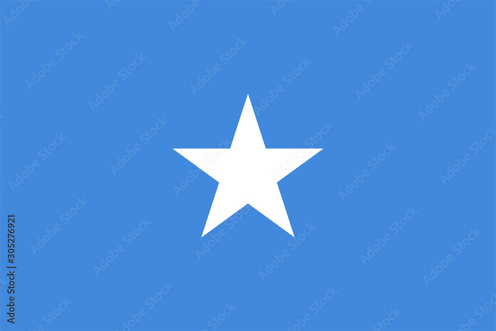 Póster The Original Flag of Somalia,Vector Illustration The Color of ...