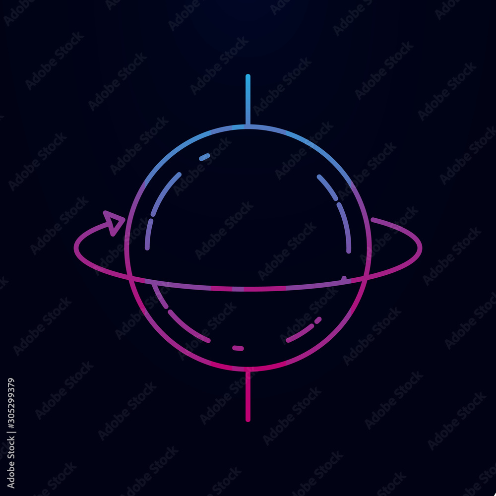 Planet revolution meter nolan icon. Simple thin line, outline vector of ...