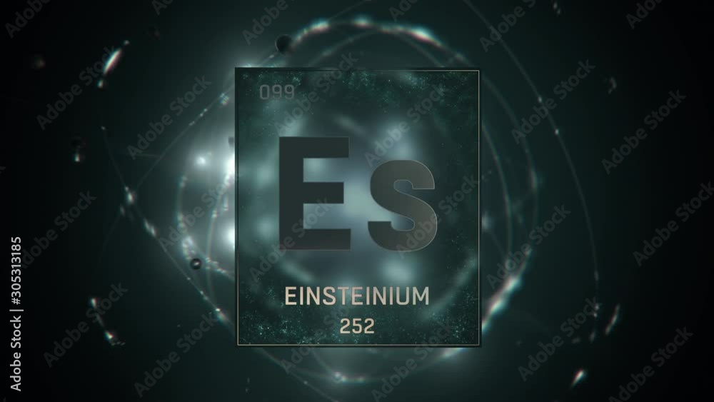 Vidéo Stock Einsteinium as Element 99 of the Periodic Table. Seamlessly ...