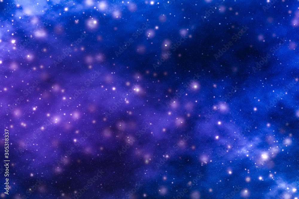 Stars, planet and galaxy in cosmos universe, space and time travel ...