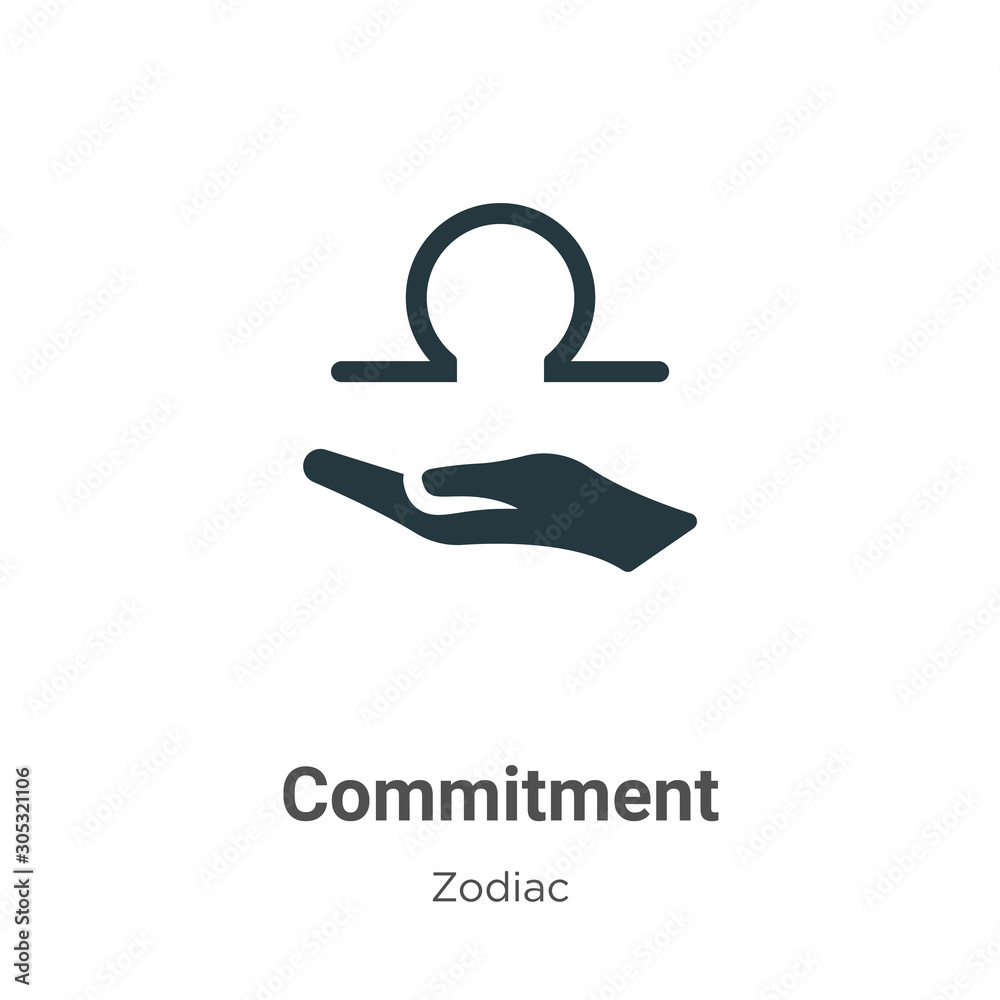 Commitment vector icon on white background. Flat vector commitment icon ...