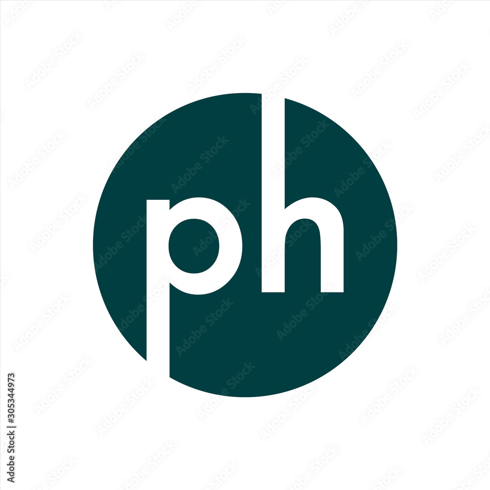Initial letter PH lowercase logo template ilustration Stock Vector ...